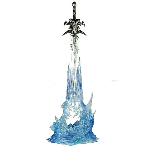 World of Warcraft Frostmourne Latex Lich King Sad Sword blue light ...