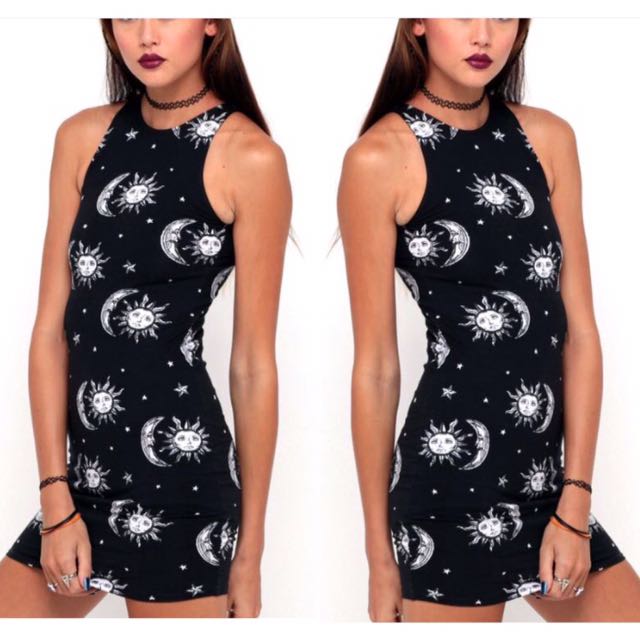 Sun Moon Bodycon Dress, Women's Fashion, Dresses & Sets, Dresses on ...