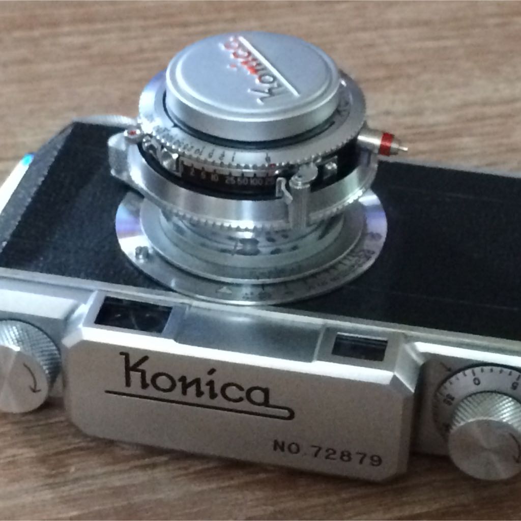 Super rare vintage 1950s Konica I plus Original koniflash & Konica Close-up Kit (Mint Condition ...