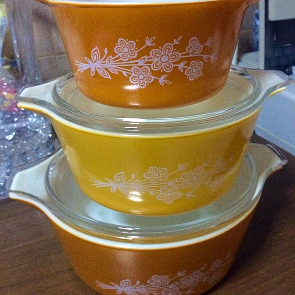 Vintage Pyrex Casserole Butterfly II Gold (1970s), Furniture & Home ...