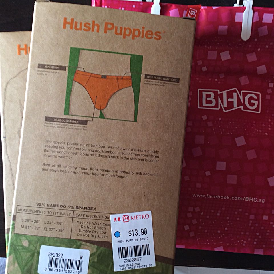 Hush Puppies Bamboo Fibre Briefs Underwear Undergarment Boxers, Men's ...