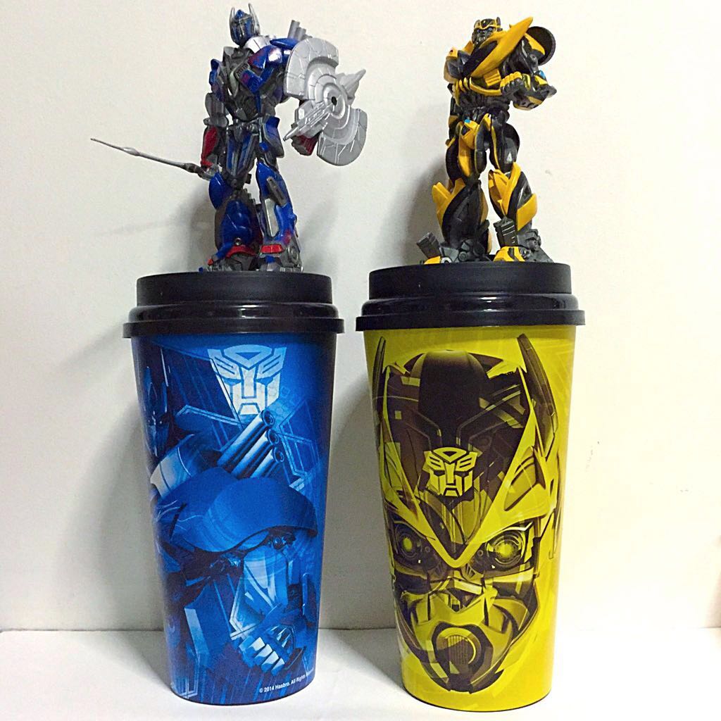 Transformers Movie Cup Toppers Optimus Prime & Bumblebee Collectables ...