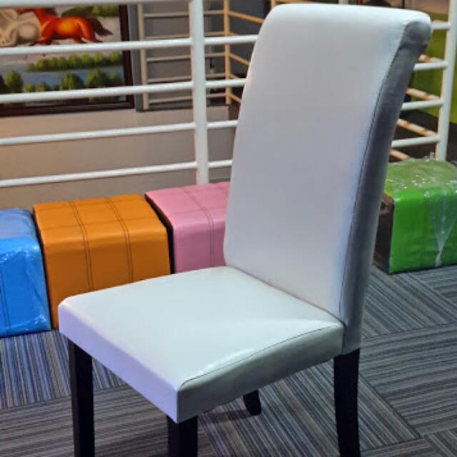 White PVC Dining Chair, Furniture & Home Living, Furniture, Chairs on ...