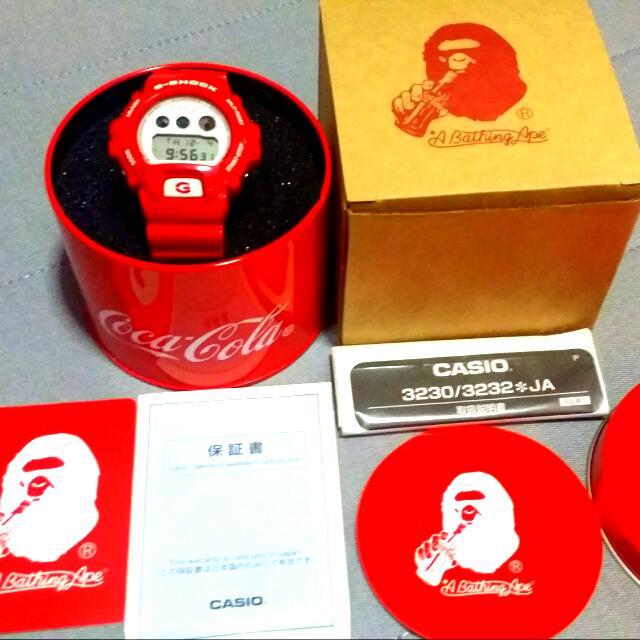 Reserved Coke X Bape G-Shock Collab , Men's Fashion, Tops & Sets ...