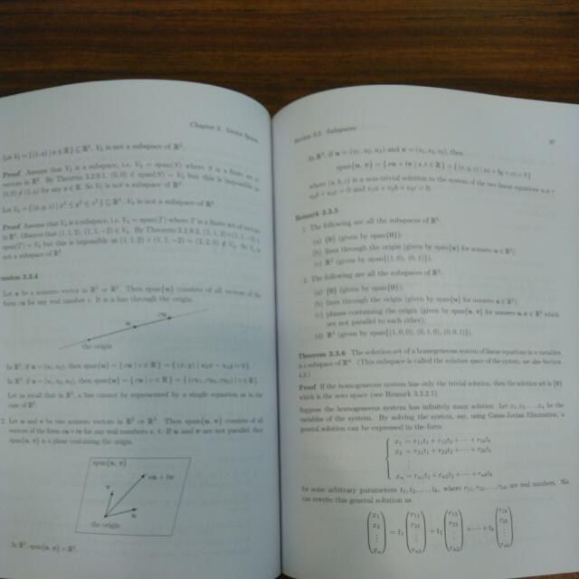 NUS MA1101R Compulsory Textbook Linear Algebra(Concepts and Techniques on Euclidean Spaces ...