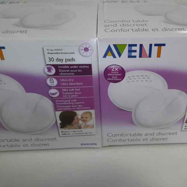 Avent Disposable Breast Pads (30 Day Pads), Babies & Kids, Nursing ...