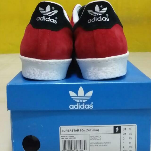Adidas Def Jam Superstar 80's US10, Men's Fashion, Footwear, Sneakers ...