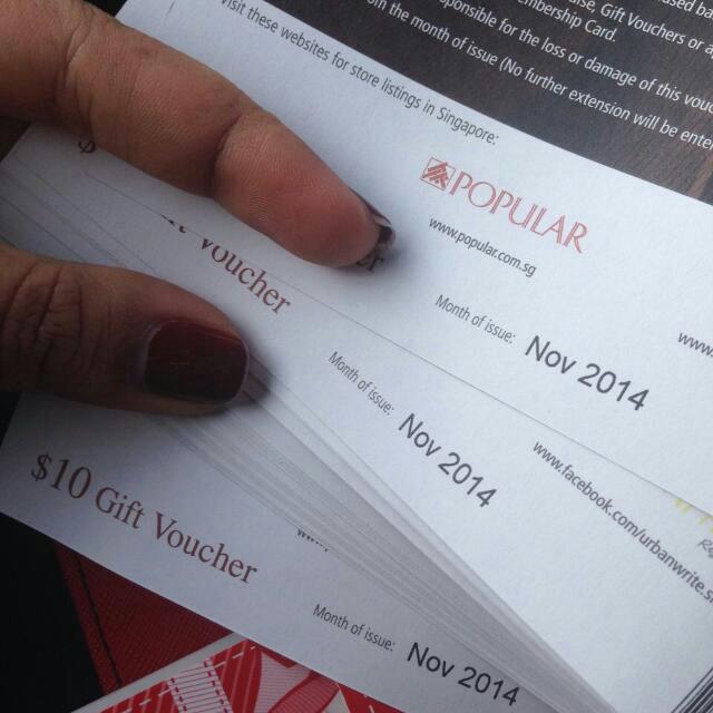 Popupar Bookshop Voucher, Tickets & Vouchers, Vouchers on Carousell