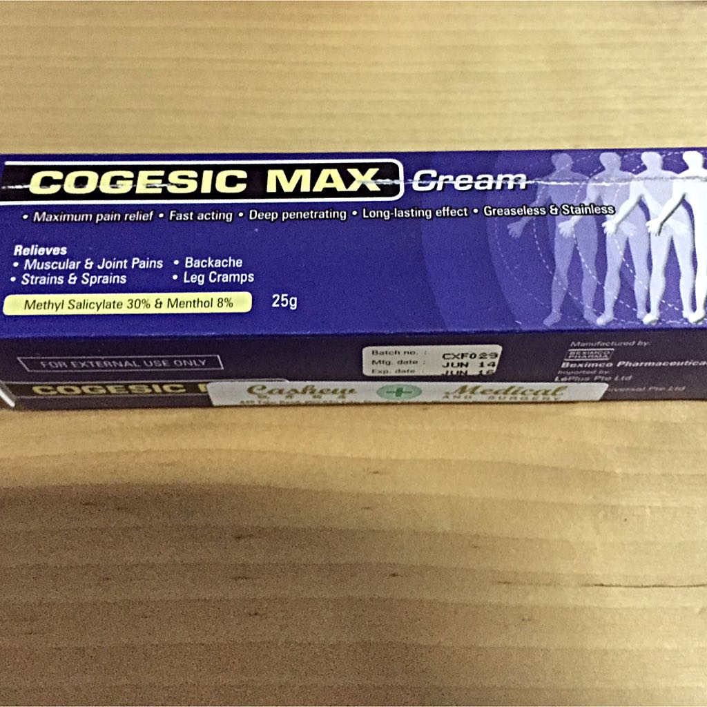 Cogesic Max Cream, Health & Nutrition, Braces, Support & Protection on ...
