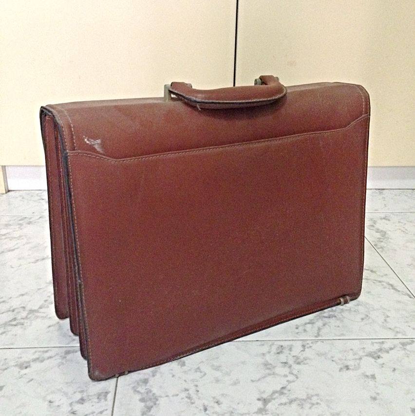 Vintage "Borbonese" briefcase, Men's Fashion, Bags, Sling Bags on Carousell