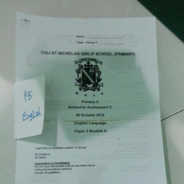 P5 English Practice Worksheets And Exam papers, Everything Else on ...