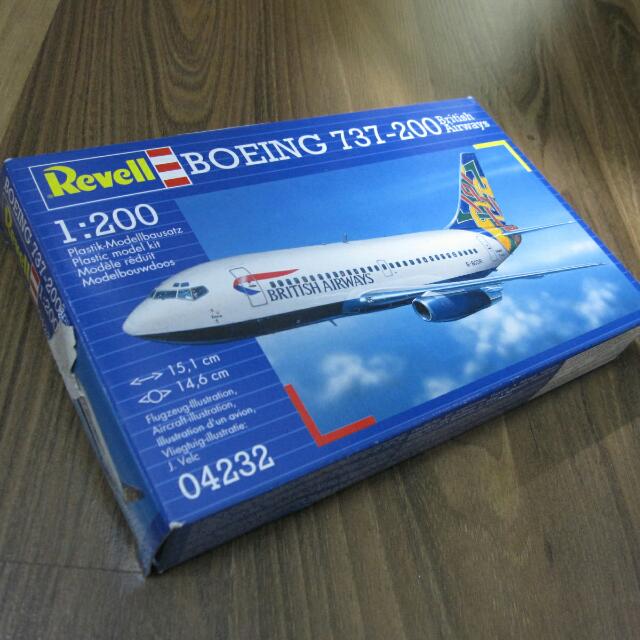 1:200 British Airways B737-200 Revell Plastic Model Kit bundled with ...