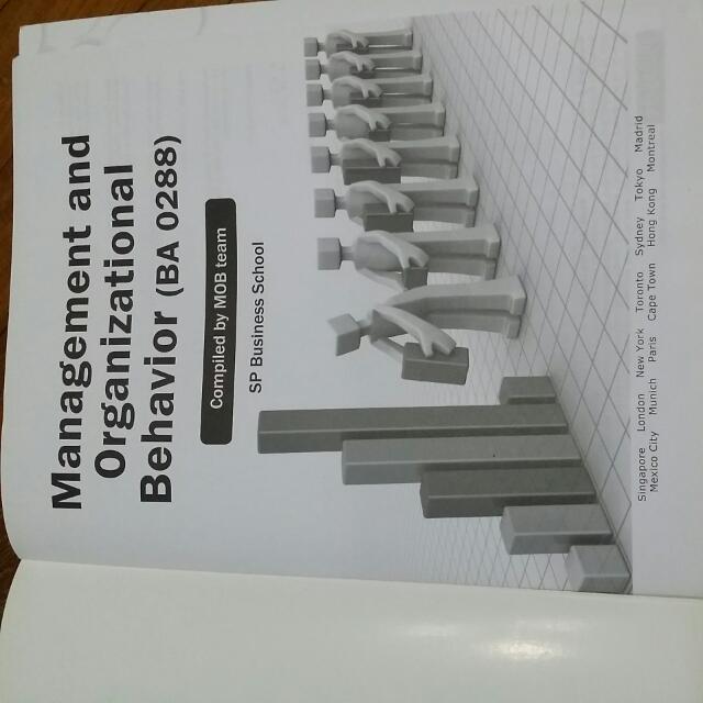 Management And Organizational Behaviour Textbook(Singapore Poly ...