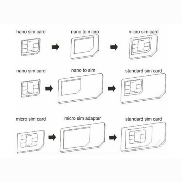 Sim Card Adaptor 4in1, Computers & Tech, Parts & Accessories, Cables ...