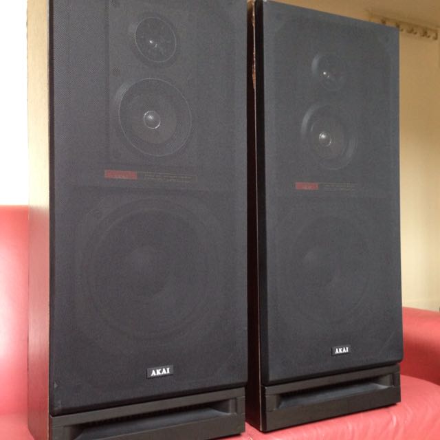 AKAI SW-T2 FLOOR STANDING SPEAKERS !!!, Furniture & Home Living ...
