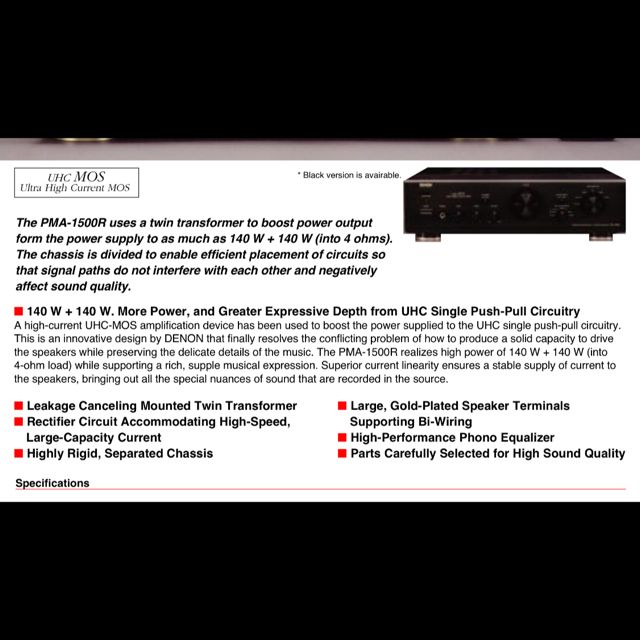 Denon PMA-1500R (GOLD) Integrated amplifier. (no remote control ...