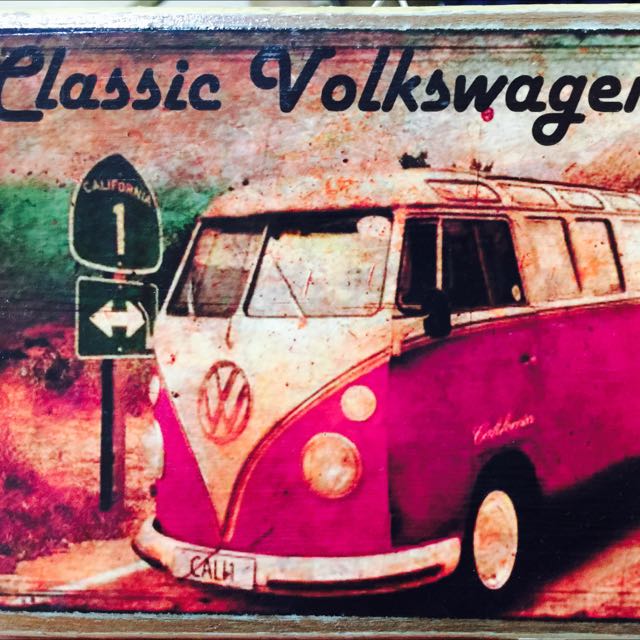 Vintage Volkswagen Wooden signboard, Hobbies & Toys, Memorabilia ...