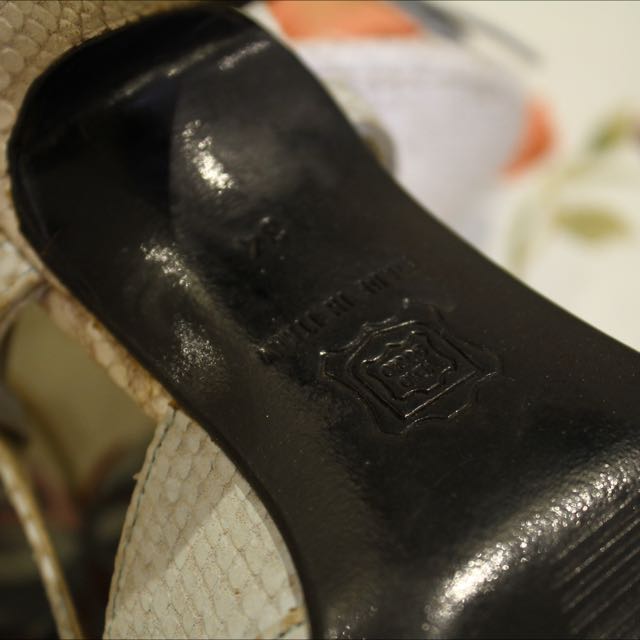 Authentic Gianni Versace Snake Skin Heels, Women's Fashion, Footwear ...