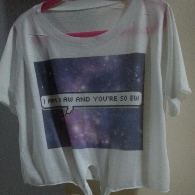 Tumblr Tie Crop Top , Women's Fashion, Tops, Sleeveless on Carousell