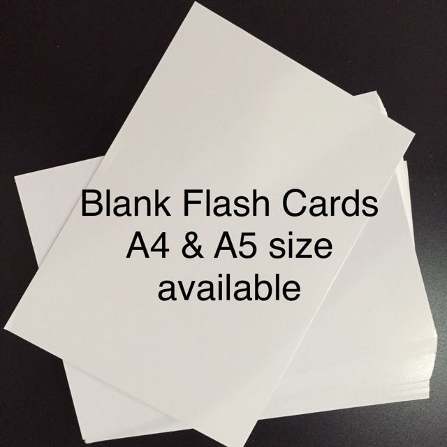 DIY Right Brain Flash Cards/Blank Cards/330gsm/A4 & A5 Size, Hobbies ...