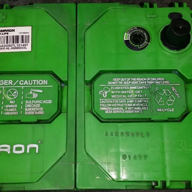 Amaron Hi-Life Batteries 85D23L 12V 60Ah 80 CCA Amps (SAE) 550 varta ...