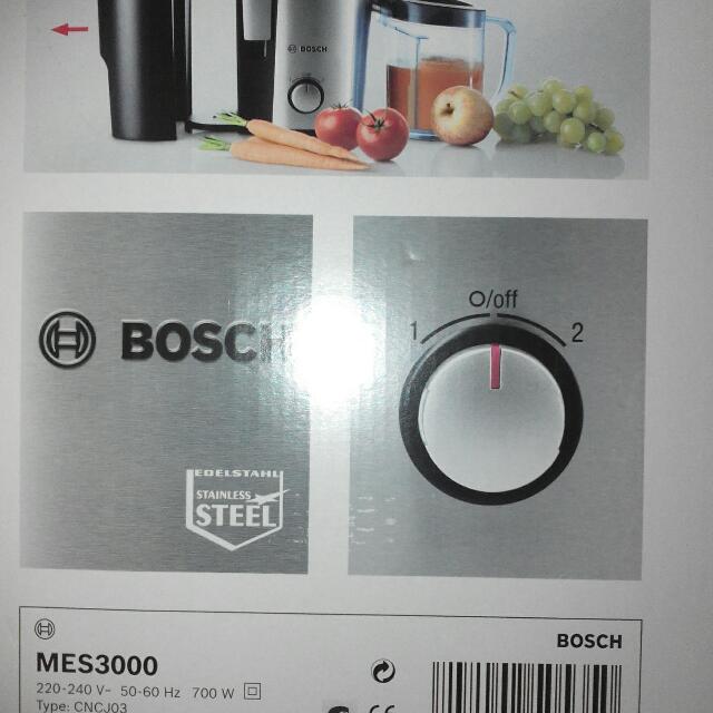 Bosh Mes3000 Juicer, TV & Home Appliances, Kitchen Appliances, Juicers, Blenders & Grinders on ...