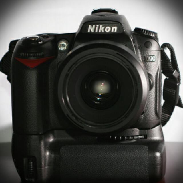 D90 + Battery Grip, Photography, Photography Accessories, Batteries ...