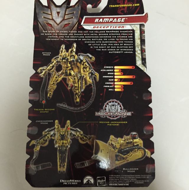 Transformers Revenge Of The Fallen Rampage Decepticon Bulldozer ...