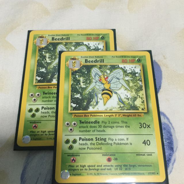 Pokemon Card (Beedrill x2), Hobbies & Toys, Toys & Games on Carousell