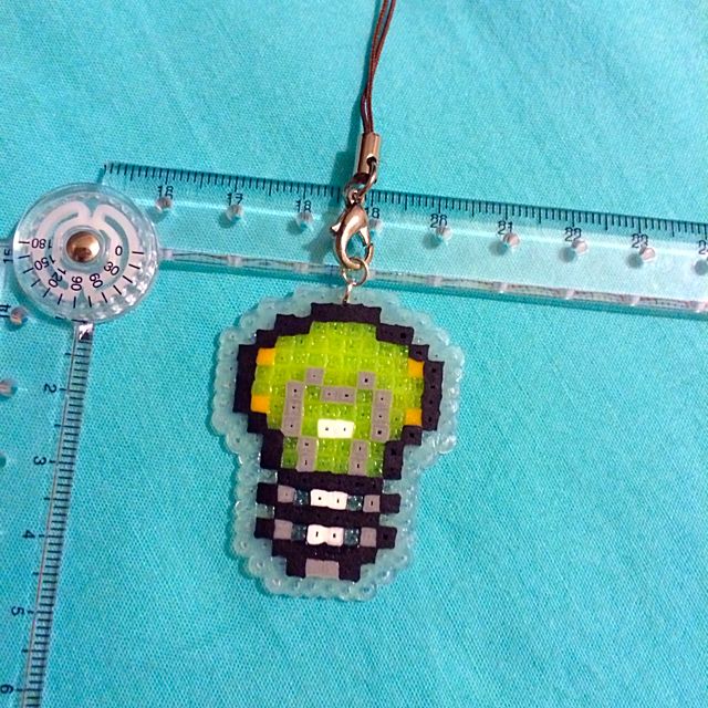 8-bit Light Bulb Keychain (Perler Hama Mini), Furniture & Home Living ...