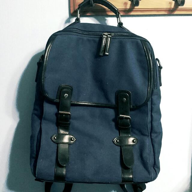 (Navy Blue) Outing/School/Laptop Bag, Men's Fashion, Bags, Backpacks on Carousell