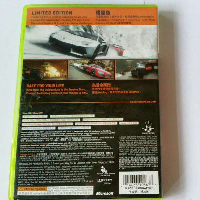 Xbox 360 NFS The Run Limited Edition, Hobbies & Toys, Toys & Games on ...