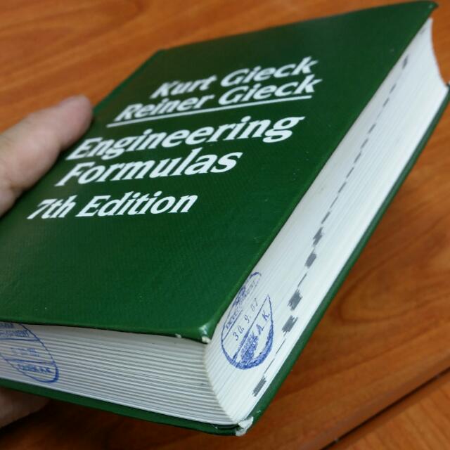 Engineering Formulas 7th Edition By Kurt Gieck / Reiber Gieck, Hobbies ...