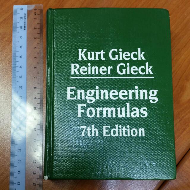 Engineering Formulas 7th Edition By Kurt Gieck / Reiber Gieck, Hobbies ...