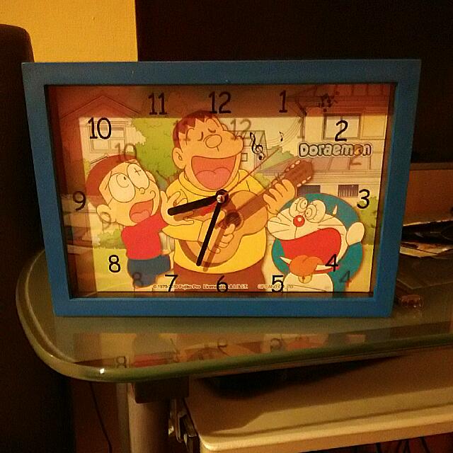 Doraemon Clock, Furniture & Home Living, Home Decor, Clocks on Carousell