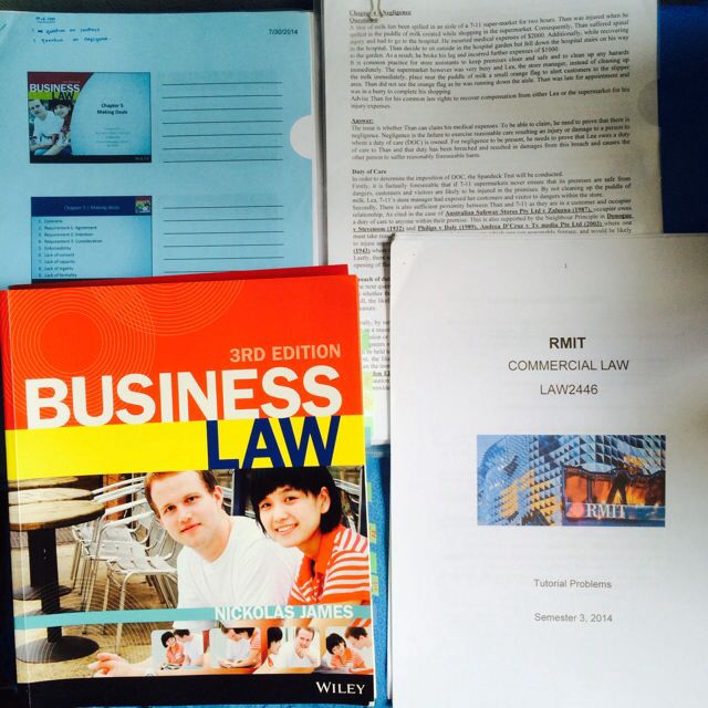 RMIT Commercial Law (law 2446) Textbook, Hobbies & Toys, Books ...