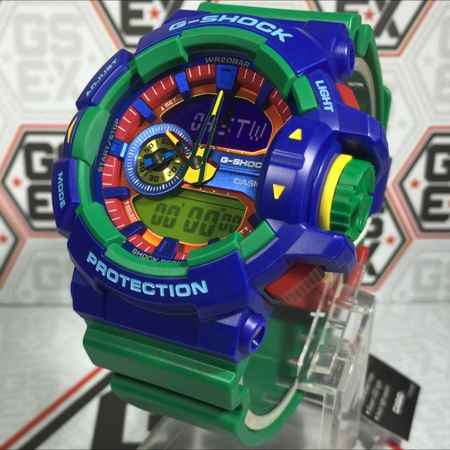 Casio G-Shock GA-400-2ADR Blue Green Lego, Computers & Tech, Parts ...