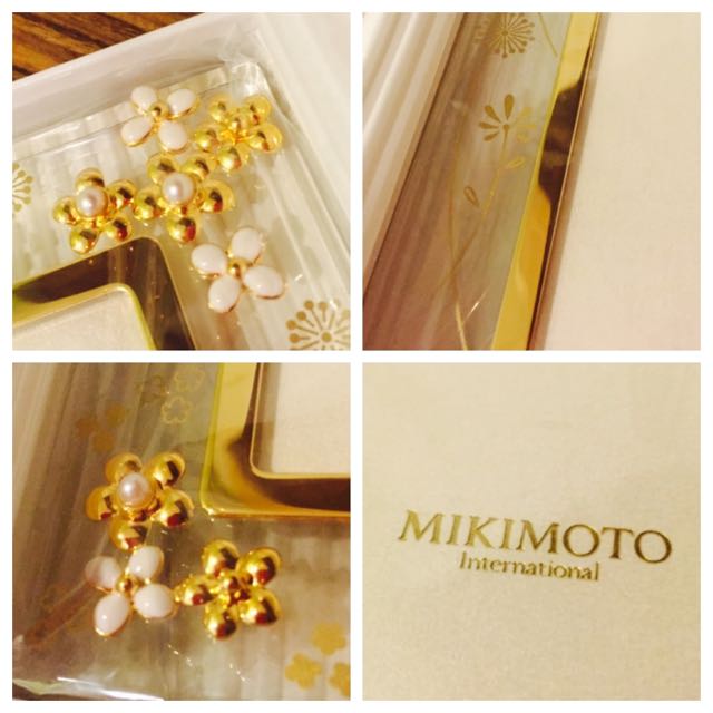 [Reserved] BNIB Mikimoto Authentic Pearl Gold Acrylic Photo Frame ...