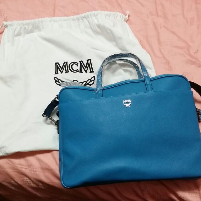 Brand New MCM Laptop Bag, Luxury, Bags & Wallets on Carousell