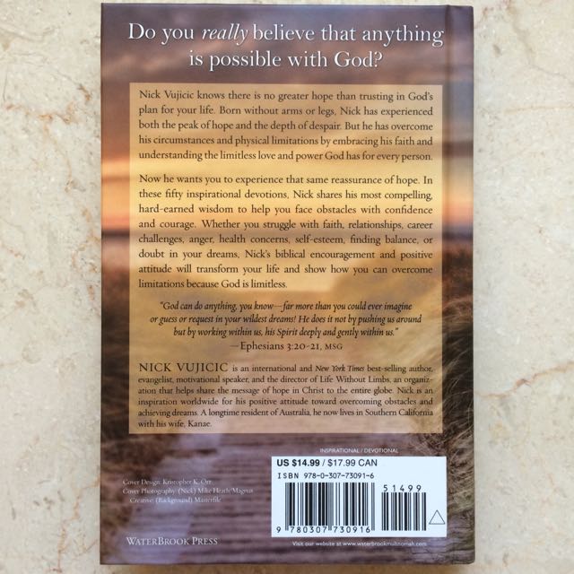 Limitless Devotions For A Ridiculously Good Life Nick Vujicic