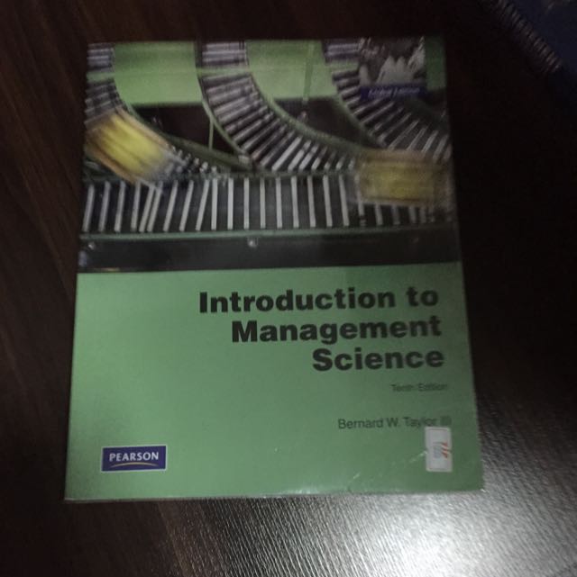 Introduction To Management Science, Hobbies & Toys, Books & Magazines ...