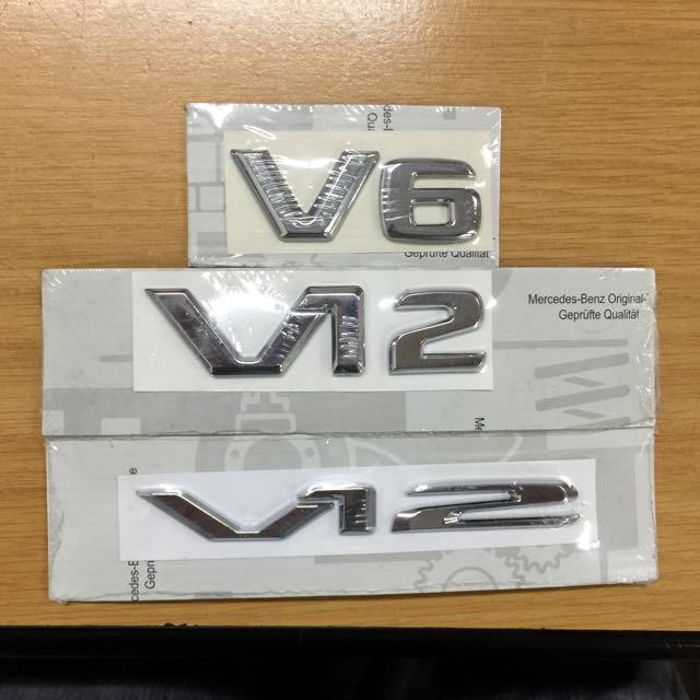 Mercedes V6 V12 Logo, Auto Accessories on Carousell