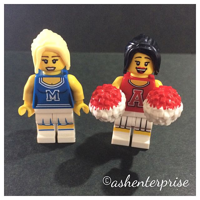 LEGO Series 1 & 8 Cheerleaders Minifigures Set, Hobbies & Toys, Toys ...