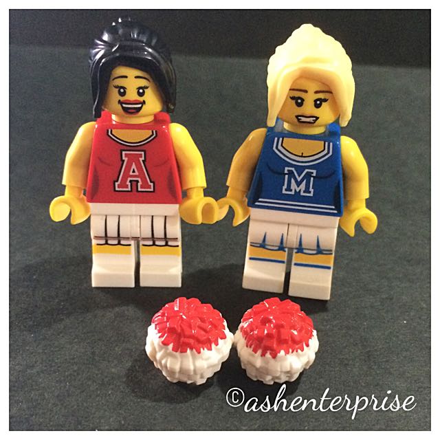 LEGO Series 1 & 8 Cheerleaders Minifigures Set, Hobbies & Toys, Toys ...