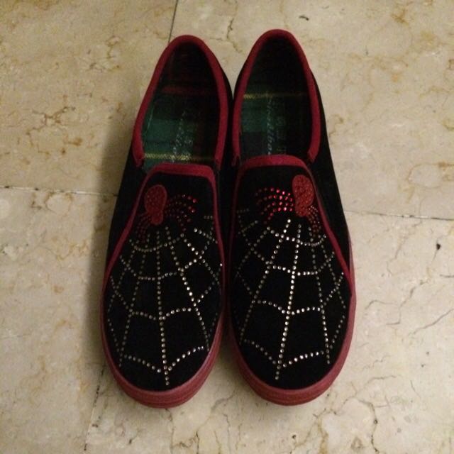 Spider Web Shoes ( Black Red Swarovski Crystal ), Women's Fashion ...