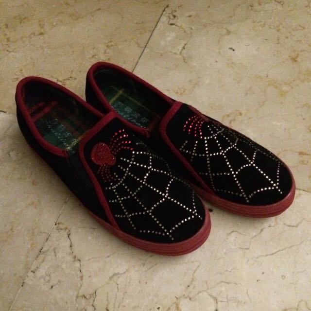 Spider Web Shoes ( Black Red Swarovski Crystal ), Women's Fashion ...