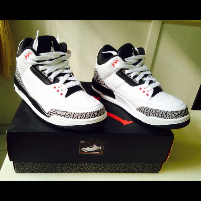 Air Jordan 3 infrared, Men's Fashion, Footwear, Sneakers on Carousell