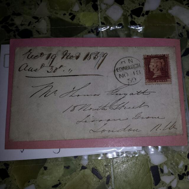 ( Reserved ) Selling Old Letter With Red Penny Stamp, Hobbies & Toys ...