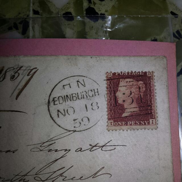 ( Reserved ) Selling Old Letter With Red Penny Stamp, Hobbies & Toys ...