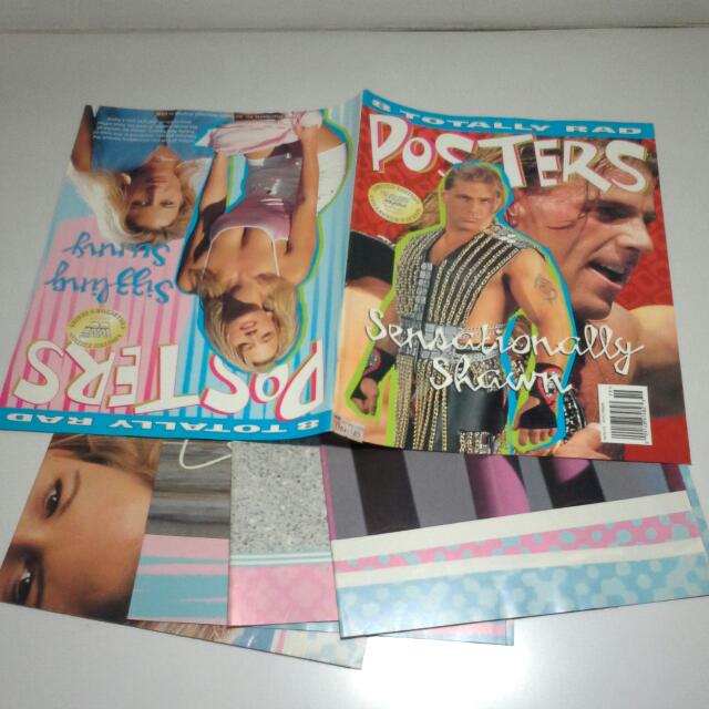 WWF WWE Magazine Gigantic Pinup Posters - 1996 Shawn Michaels, Sunny ...